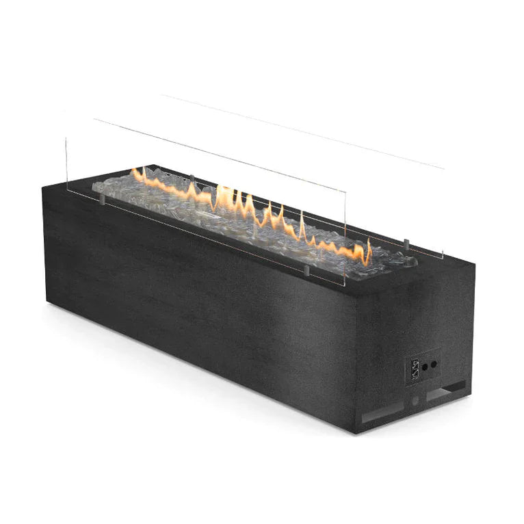 Fire Pits Direct Galio Linear Gas Fire Pit Black Automatic — My Relax Hub